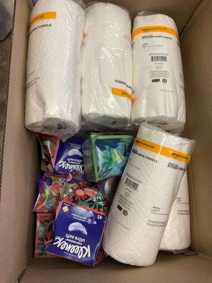 Group lot of paper towels and tissues - Matthews Auctioneers
