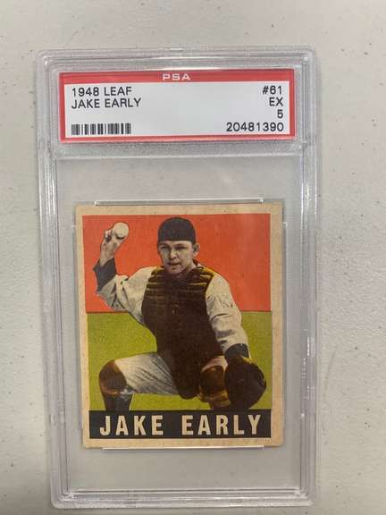 1948 Leaf #61 Jake Early Washington PSA 5 EX - Musser Bros Inc