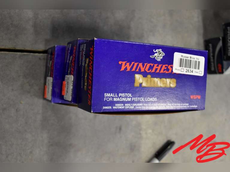 (3) boxes small pistol primers (3000 ct) - Musser Bros Inc