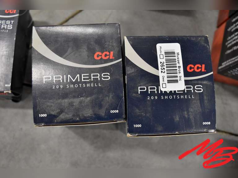 (2) boxes shot shell primers (2000 ct) - Musser Bros Inc