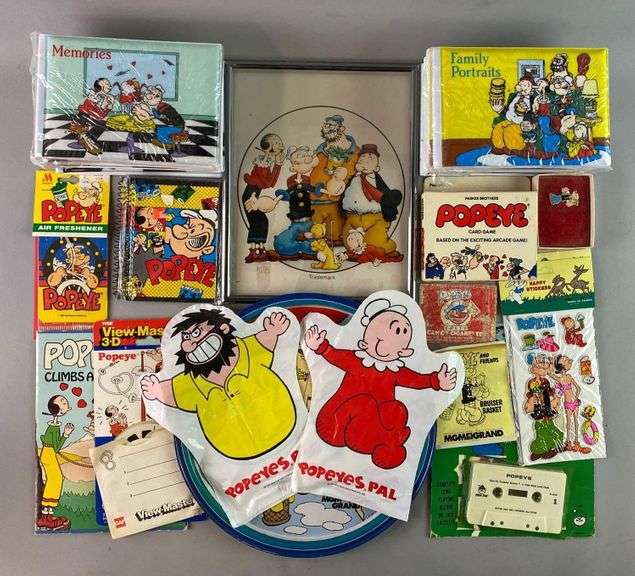 Group of 20 Plus Popeye game, Viewmaster, tray, and more. - Matthew ...