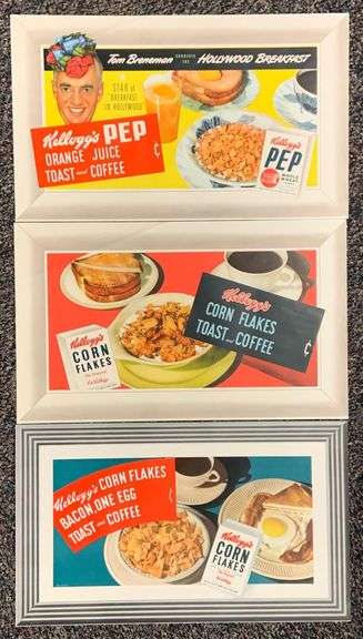 Group of 3 Vintage Kellogg's Cereal Advertising Paper Posters - Matthew ...