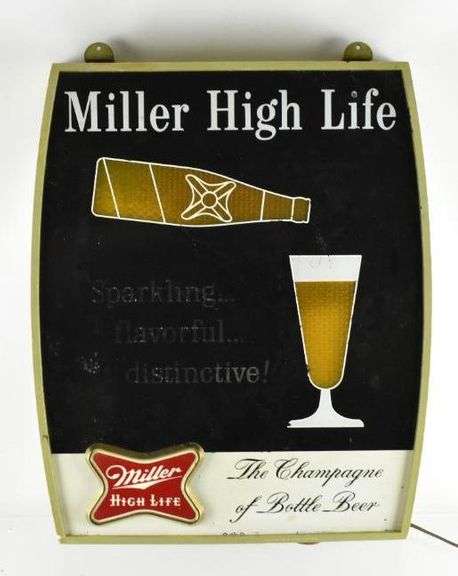 Miller High Life Light Up Advertising Motion Beer Sign - Matthew ...