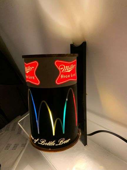 Vintage Miller High Life Light Up Advertising Motion Beer Sign ...