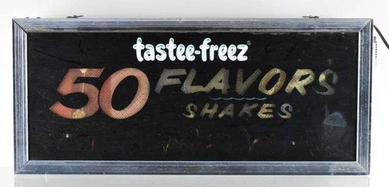 Vintage Tastee Freez Light Up Advertising Motion Ice Cream Sign ...