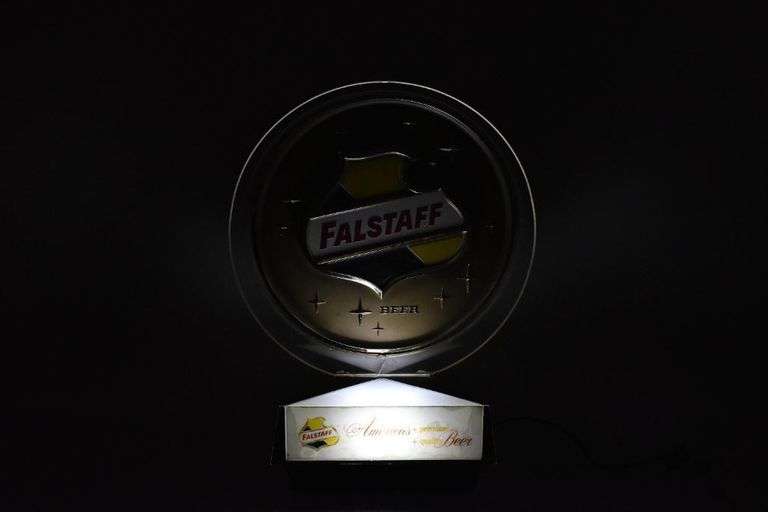 Vintage Falstaff The Old Pro Light Up Advertising Rotation Motion Beer ...