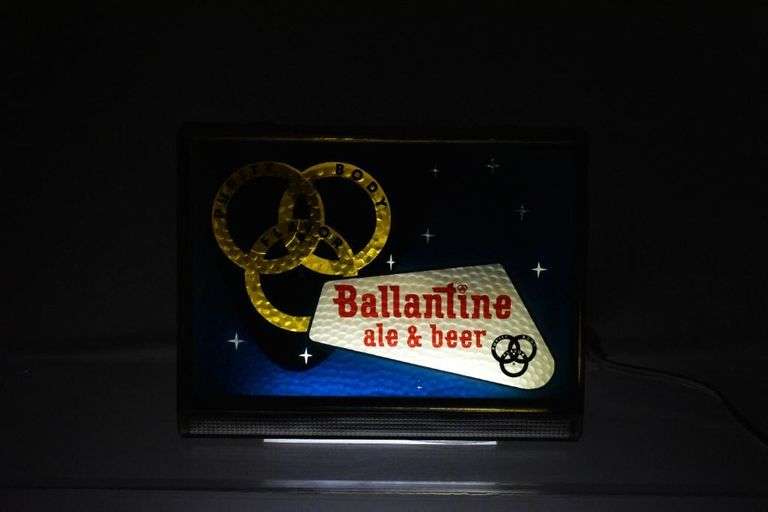Vintage Ballantine Light Up Advertising Motion Beer Sign - Matthew ...