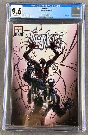 Cgc Graded Marvel Comics Venom No. 2 Comic Book - Matthew Bullock