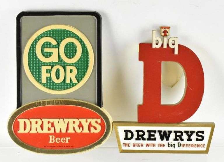 Group of 2 Drewrys Advertising Beer Signs - Matthew Bullock Auctioneers