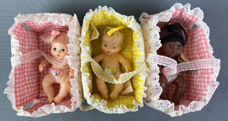 Group of 3 Ideal Toy Baby Thumbelina Dolls - Matthew Bullock Auctioneers