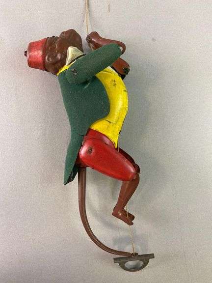 Lehmann Climbing Monkey Tin Toy with Box - Matthew Bullock Auctioneers