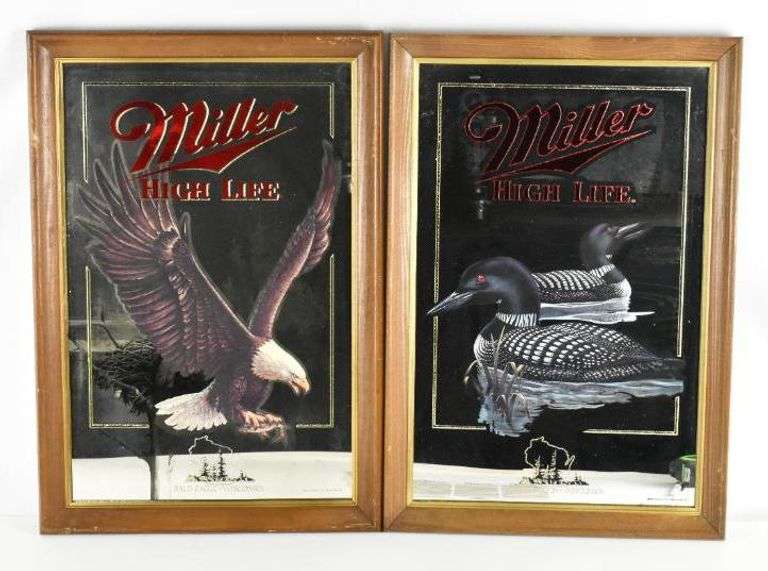 Group of 2 Miller High Life Advertising Beer Mirrors - Matthew Bullock ...