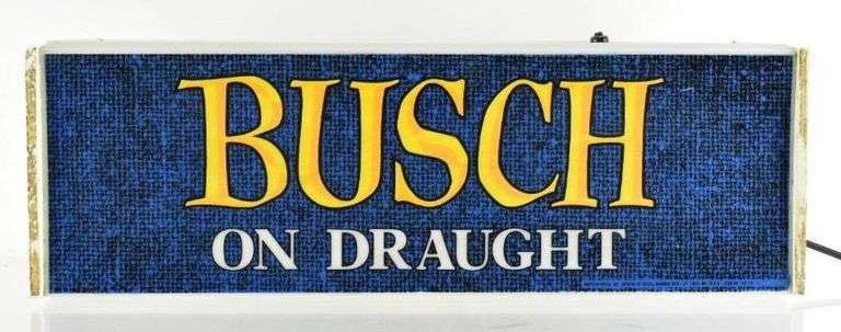 Busch On Draught Light Up Advertising Beer Sign - Matthew Bullock ...