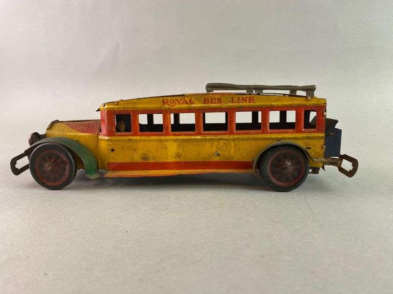 Marx Royal Bus Line Tin Toy Bus - Matthew Bullock Auctioneers