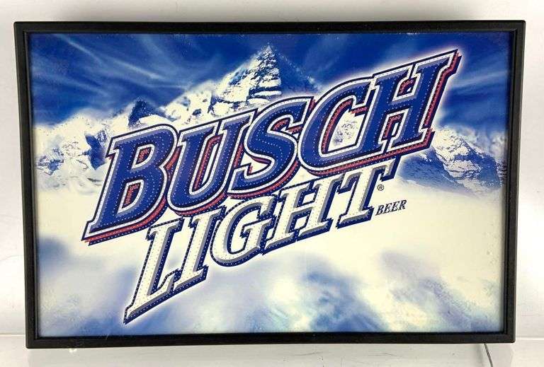 Busch Light Advertising Light Up Fiber Optic Beer Sign - Matthew ...