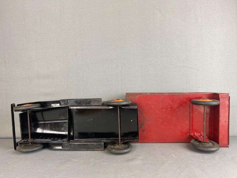 Cor-Cor Toys pressed steel Semi Van Truck - Matthew Bullock Auctioneers