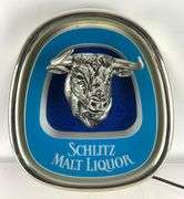 Schlitz Malt Liquor Light Up Advertising Bulls Head Beer Sign - Matthew ...