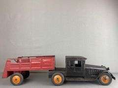 Cor-Cor Toys pressed steel Semi Van Truck - Matthew Bullock Auctioneers