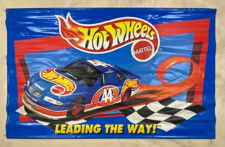 Mattel Hot Wheels Leading the Way Banner - Matthew Bullock Auctioneers
