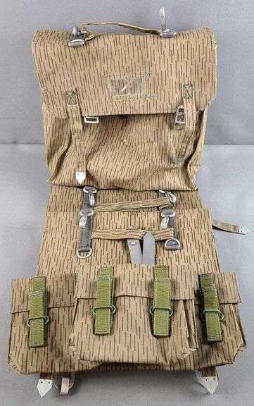 Group of East German Rain Camouflage Haveresacks and Ammo Pouches ...
