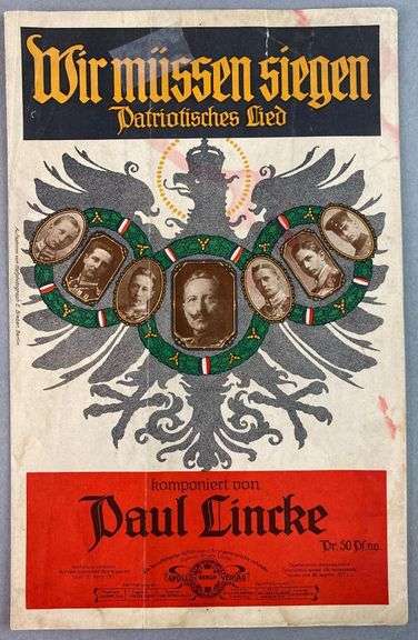 WW1 German Patriot Sheet Music - Matthew Bullock Auctioneers