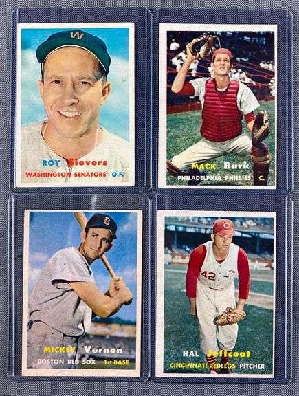 Group Of 50 1957 Topps Baseball Cards - Matthew Bullock Auctioneers