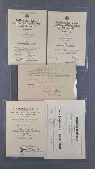 German Award Documents - Matthew Bullock Auctioneers