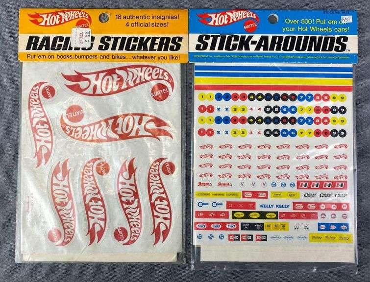 Group of 2 Mattel Hot Wheels Sticker Packs - Matthew Bullock Auctioneers