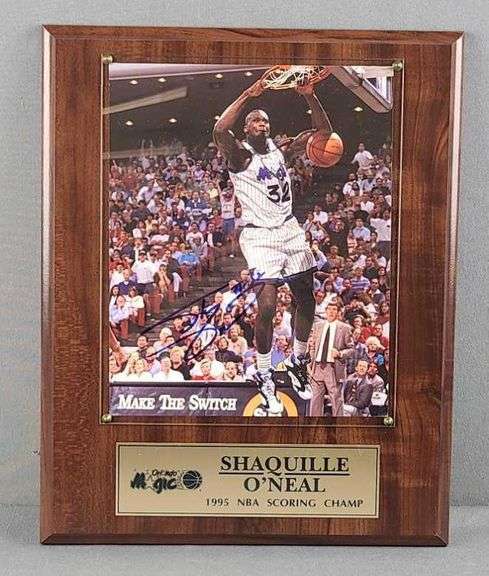 Shaquille O'Neal 1995 NBA scoring champ plaque - Matthew Bullock ...