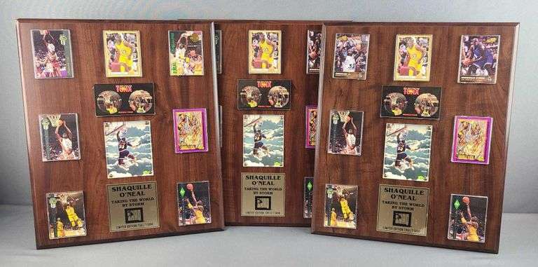 Group of 3 Shaquille O'Neal plaques - Matthew Bullock Auctioneers