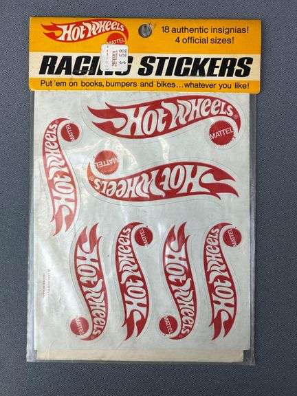 Group of 2 Mattel Hot Wheels Sticker Packs - Matthew Bullock Auctioneers