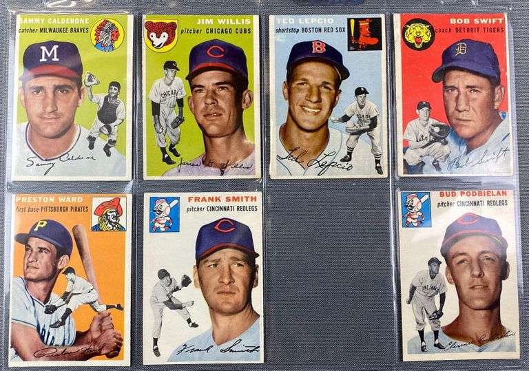Group Of 59 1954 Topps Baseball Cards - Matthew Bullock Auctioneers