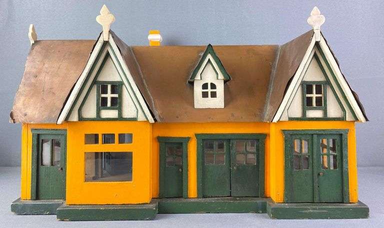 Vintage Wood Architectural Model House - Matthew Bullock Auctioneers