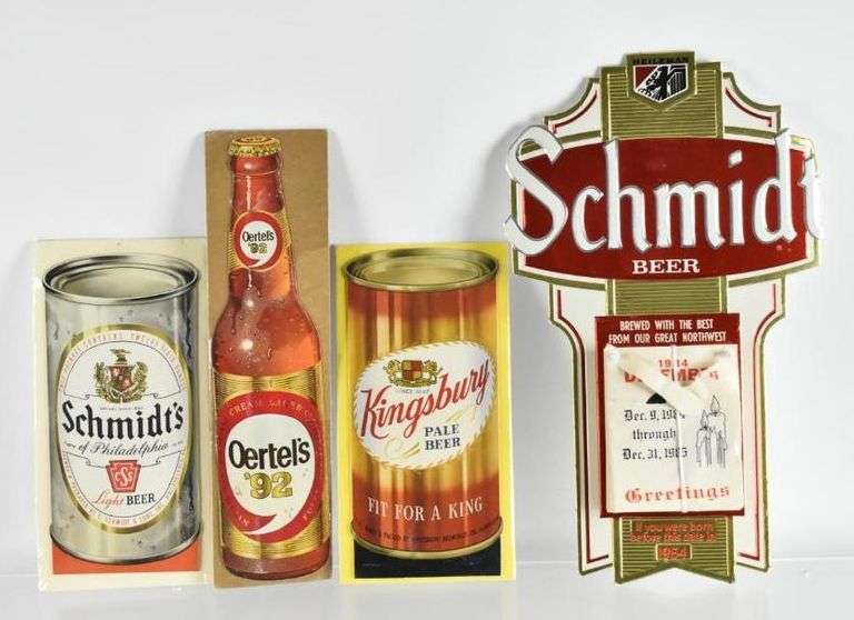 Group of 4 New Old Stock Advertising Signs - Matthew Bullock Auctioneers