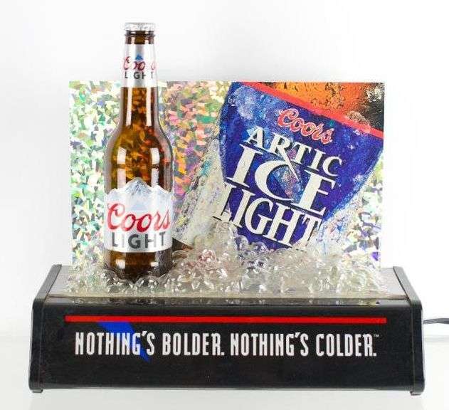 Coors Light Light Up Advertising Beer Display with Bottle - Matthew ...