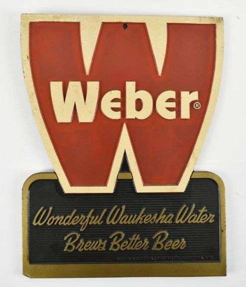 Vintage Weber Advertising Composition Beer Sign - Matthew Bullock ...