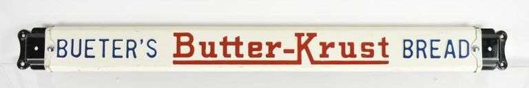 Vintage Butter Krust Advertising Metal Door Push - Matthew Bullock ...