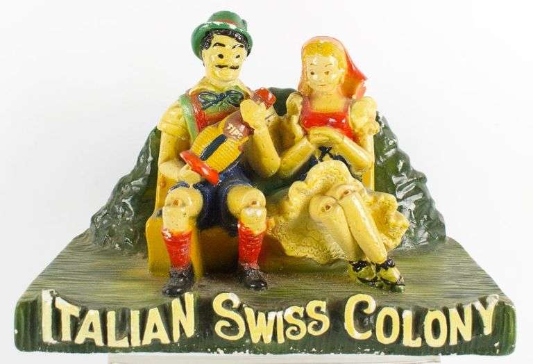 Vintage Italian Swiss Colony Back Bar Advertising Statue - Matthew ...