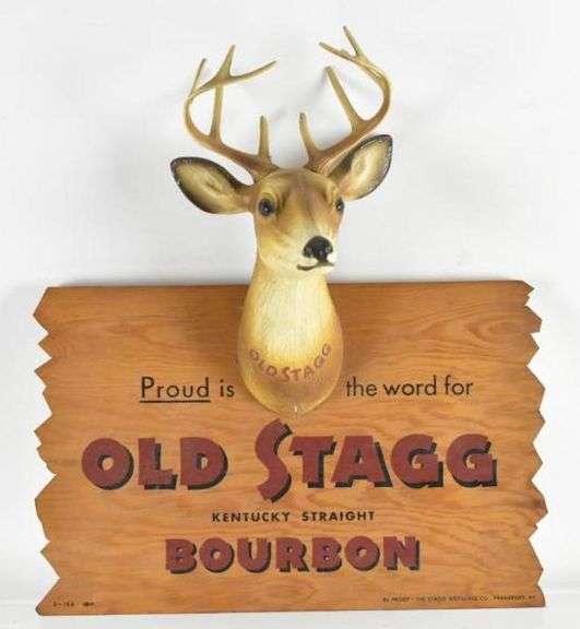 Vintage Old Stagg Bourbon Advertising Stagg Sign - Matthew Bullock ...
