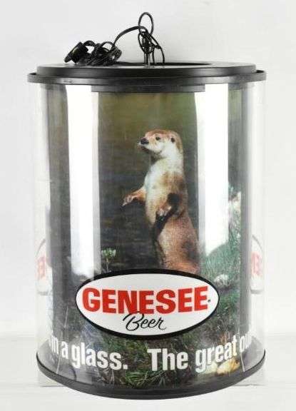 Vintage Genesee Beer Light Up Advertising Rotating Motion Sign ...