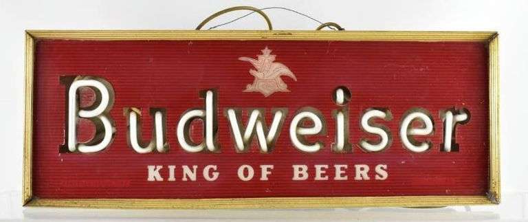 Vintage Budweiser Light Up Advertising Neon Beer Sign - Matthew Bullock ...
