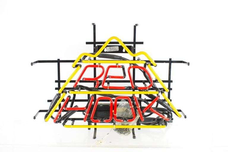 Red Hook Light Up Advertising Neon Sign - Matthew Bullock Auctioneers