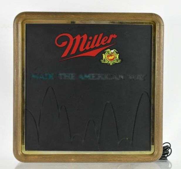 Miller Beer Light Up Advertising Bouncing Ball Motion Sign - Matthew ...