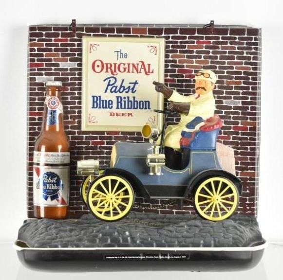 Vintage Pabst Blue Ribbon Light Up Advertising Motion Beer Sign ...