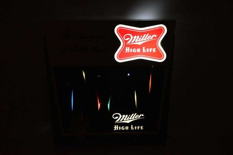 Vintage Miller High Life Light Up Advertising Bouncing Ball Motion Beer ...