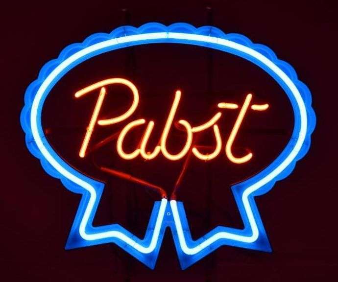 Vintage Pabst Blue Ribbon Light Up Advertising Neon Beer Sign - Matthew ...