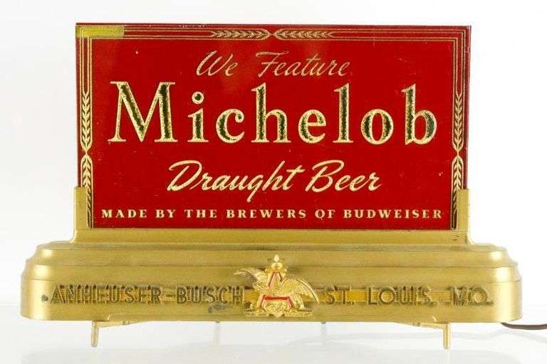 Vintage Michelob Beer Light Up Advertising Cash Register Topper ...