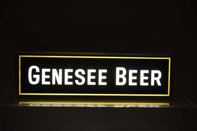 Vintage Genesee Beer Light Up Advertising Double Sided Sign - Matthew ...