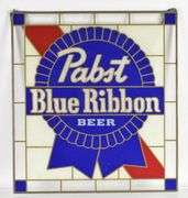 Pabst Blue Ribbon Advertising Stained Glass Sign - Matthew Bullock ...