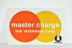 Vintage Master Charge Advertising Steel Sign - Matthew Bullock Auctioneers